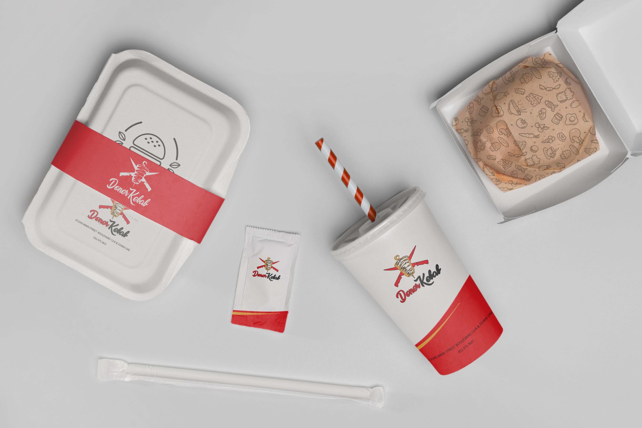 Doner Kebab - Packaging Design - Grabby